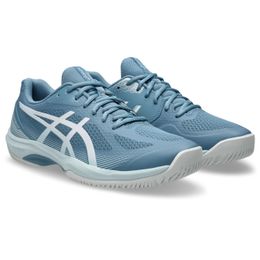 Hallenschuh asics "COURT HUNTER FF", Herren, Gr. 47, saba blau, wei&szlig;, Synthetik, Schuhe Hallenschuh, besonders geeignet f&uuml;r Handball und Volleyball