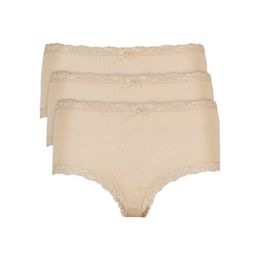 Taillenslip Nina von C. "Cosy", Damen, Gr. 42, beige, Single Jersey, Obermaterial: 95% Modal, 5% Elasthan, unifarben, bequem, Unterhosen Taillenslip, eng, elastisch, atmungsaktiv, bequem, feminin, mit Spitze