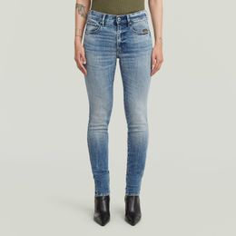 G-Star Raw Skinny-fit-Jeans G-STAR "3301", Damen, Gr. 26, L&auml;nge 34, faded blau halite, Denim/Jeans, Obermaterial: 92% Baumwolle, 6% Elastomultiester, 2% Elasthan, skinny fit normal, Jeans, mit Stretch