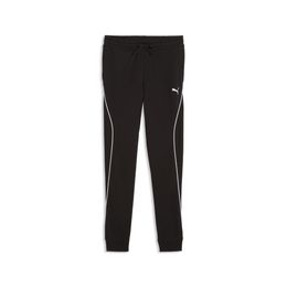 Sporthose Puma "Puma Sport Jogginghose Jungen", M&auml;dchen, Gr. 128, Normalgr&ouml;&szlig;en, schwarz, Obermaterial: 32% Polyester, 68% Baumwolle; Rippe: 3% Elasthan, 97% Baumwolle; Tasche &ndash; Oben: 100% Baumwolle, unifarben, regular fit, Hosen Sporthose
