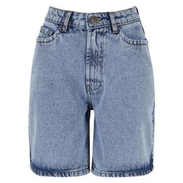 Shorts Urban Classics "Urban Classics Damen Ladies 90&lsquo;s Bermuda", Damen, Gr. 30, Normalgr&ouml;&szlig;en, tinted lightblau washed, 100% Baumwolle, unifarben, normal, Hosen Shorts