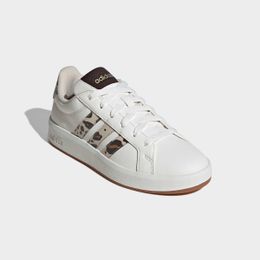 Sneaker adidas Sportswear "GRAND COURT 3.0 F&Uuml;R KINDER UND TEENS", M&auml;dchen, Gr. 35,5, wei&szlig; (core wei&szlig;, crystal linen, aurora coffee), Synthetik, Schuhe Sneaker, f&uuml;r Kinder & Jugendliche