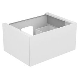 KEUCO Waschtischunterschrank Edition 11 31341,1 Front-Auszug, Bel., wei&szlig;/Glas wei&szlig; satiniert, 313412 31341270100