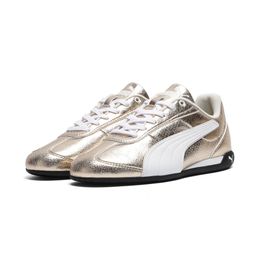 Sneaker Puma "Replicatch Metallic Whisper Sneakers Damen", Herren, Gr. 37, gold wei&szlig;, Obermaterial: Textil, Synthetik. Futter: Textil. Innensohle: Textil. Laufsohle: Gummi, Schuhe Sneaker