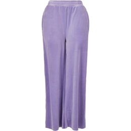 Stoffhose Urban Classics "Urban Classics Damen", Damen, Gr. S, US-Gr&ouml;&szlig;en, lavender, 93% Polyester, 7% Elasthan, unifarben, loose fit, Hosen Stoffhose