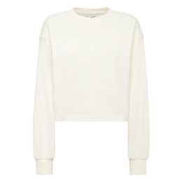 Sweatshirt Plein Sport "Sweatshirt Ls", Damen, Gr. S, wei&szlig; (01of, sanftes wei&szlig;), Obermaterial: 47% Polyester, 38% Viskose, 15% Elasthan, Sweatshirts Sweatshirt