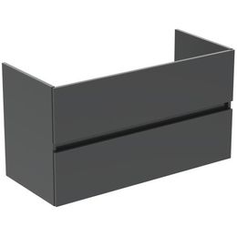 Ideal Standard Waschtischunterschrank Eurovit+ 2 Ausz&uuml;ge 1000x440x550mm Hgl. grau lackiert, R0265TI R0265TI