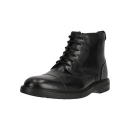 Stiefelette Clarks "Aldwin Cap", Herren, Gr. 42, schwarz, Leder, Schuhe Stiefelette, mit vielseitiger Optik und ganzt&auml;gigem Komfort