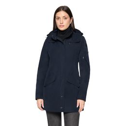 Outdoorjacke Gil Bret, Damen, Gr. 42, blau (schwarz navy), Web, Obermaterial: 100% Polyester, unifarben, regular fit normal, Jacken Outdoorjacke, mit Kapuze