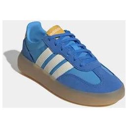 Sneaker Adidas SPORTSWEAR "BARREDA DECODE KIDS", M&auml;dchen, Gr. 38, lucid aquamarine, sanftes wei&szlig;, collegiate gold, Leder, Textil, Schuhe Sneaker, inspiriert vom Adidas Handball Spezial, f&uuml;r Kinder & Jugendliche