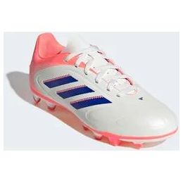 Fu&szlig;ballschuh Adidas PERFORMANCE "COPA PURE 3 CLUB FIRM/MULTI-GROUND KINDER", M&auml;dchen, Gr. 34, sanftes wei&szlig;, lucid blau, signal coral, Synthetik, Schuhe Fu&szlig;ballschuh, geeignet f&uuml;r Rasen- und Kunstrasenpl&auml;tze, f&uuml;r Kinder & Jugendliche