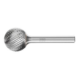 Pferd KUD Hartmetall Fr&auml;sstift Kugel aus Wolframcarbid &Oslash;20x18 mm Schaft &Oslash;6 mm Z3P universal mittel kreuzverzahnt, 21113026)
