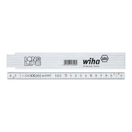 wiha Gliederma&szlig;stab Longlife&reg; 2 m metrisch, 10 Glieder wei&szlig; (27057)