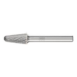 Pferd TOOLS Hartmetall Fr&auml;sstift Rundkegel KEL &Oslash; 10x20mm Schaft-&Oslash; 6 mm Z3P universal mittel kreuzverzahnt (21125026)