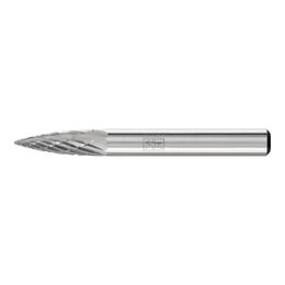 Pferd TOOLS Hartmetall Fr&auml;sstift Spitzbogen SPG &Oslash; 06x18 mm Schaft-&Oslash; 6 mm Z3P universal mittel kreuzverzahnt (21122526)