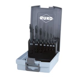 Ruko 7-teiliger Maschinengewindebohrer-Satz HSS Co 5 VAP Form B (245063RO)