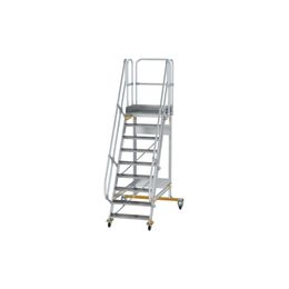 MUNK Aluminium-Plattformtreppe fahrbar 60&deg; 9 Stufen (600729)