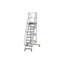 MUNK Aluminium-Plattformtreppe fahrbar 60&deg; 10 Stufen (600710)