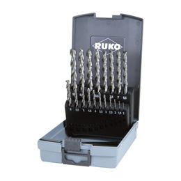 Ruko Spiralbohrersatz DIN338 Typ N TL 3000 D.1-10x0,5mm HSS 19tlg.Ku.-Kassette (258214RO)