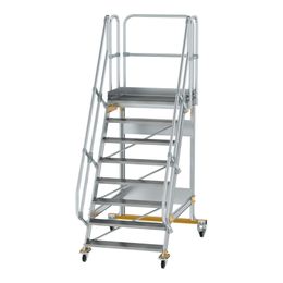 MUNK Aluminium-Plattformtreppe fahrbar 60&deg; 8 Stufen (600748)
