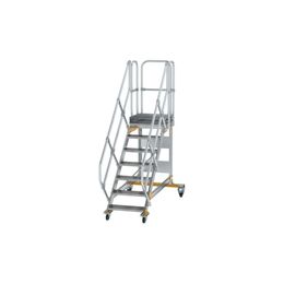 MUNK Aluminium-Plattformtreppe fahrbar 45&deg; 7 Stufen (600767)