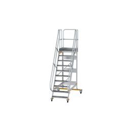 MUNK Aluminium-Plattformtreppe fahrbar 60&deg; 10 Stufen (600730)