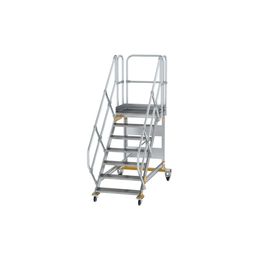 MUNK Aluminium-Plattformtreppe fahrbar 45&deg; 7 Stufen (600787)