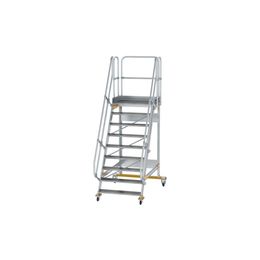 MUNK Aluminium-Plattformtreppe fahrbar 60&deg; 9 Stufen (600749)