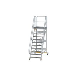 MUNK Aluminium-Plattformtreppe fahrbar 60&deg; 11 Stufen (600751)