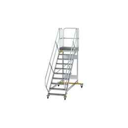 MUNK Aluminium-Plattformtreppe fahrbar 45&deg; 10 Stufen (600790)