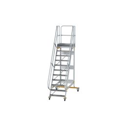 MUNK Aluminium-Plattformtreppe fahrbar 60&deg; 11 Stufen (600731)