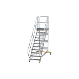 MUNK Aluminium-Plattformtreppe fahrbar 45&deg; 11 Stufen (600791)