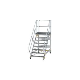 MUNK Aluminium-Plattformtreppe fahrbar 45&deg; 8 Stufen (600808)