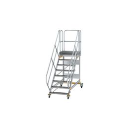 MUNK Aluminium-Plattformtreppe fahrbar 45&deg; 8 Stufen (600788)