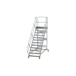 MUNK Aluminium-Plattformtreppe fahrbar 45&deg; 12 Stufen (600812)