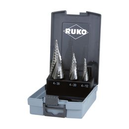 Ruko Stufenbohrersatz Gr.0/9, 3-teilig in Kunststoffkassette (101026ERO)