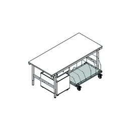 Rocholz Untertischmagazin SYSTEM 2000 fahrbar 1015x600x604 mm (2042)