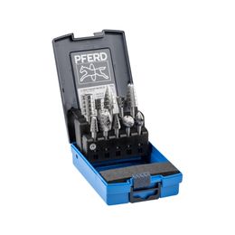 Pferd TOOLS HSS Fr&auml;sstift Set 82 10-tlg. Zahnung 3 &Oslash; 16/12/10mm Schaft-&Oslash; 6mm universal mittel fein (22900823)
