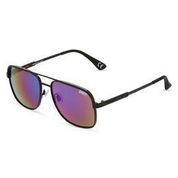 Superdry MIAMI | Unisex-Sonnenbrille | Fassung: Vollrand, Pilot, Metall, Schwarz Matt | Glasfarbe: Grau