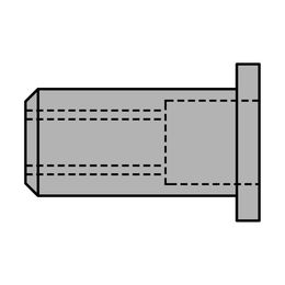 Gesipa Bl.Nietmutter Alu Stand. Flach. M 4x 6x11,0 (1433676)