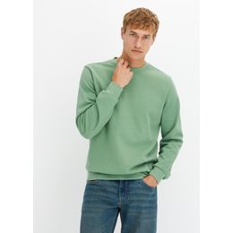 Sweatshirt bonprix "Sweatshirt", Herren, Gr. 48/50 (M), gr&uuml;n (piniengr&uuml;n), Sweatware, Obermaterial: 60% Baumwolle, 40% Polyester, regular fit h&uuml;ftlang, Rundhals, Sweatshirts Sweatshirt, Regular Fit, mit Rundhalsausschnitt, weich angeraute Innenseite