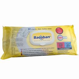 BACOBAN Langzeit-Fl&auml;chendesinfektionst&uuml;cher, 50 St&uuml;ck im Flachpack