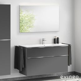 Duravit ME by Starck Waschtisch, evineo ineo4 Unterschrank B: 123 cm, mit Griff, mit Spiegel,, 23361200001+BE0268AN+BEA012MI,