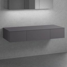 neoro n50 Schrank mit Konsolenplatte B: 140,5 H: 24,5 T: 51,5 cm, 3 Ausz&uuml;ge, BN0411GR+2#BN0410GR+BN0408GR,