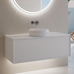 neoro n60 Unterschrank B: 120 cm mit 1 Auszug, Waschtisch wei&szlig;,, BN0934WH+BN0757WM,