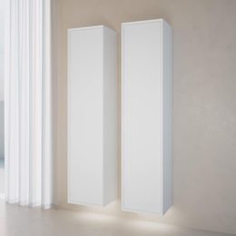 neoro n60 Hochschrank mit Innenspiegel B: 40 H: 180 cm, 1 T&uuml;r, Anschlag variabel,, BN0804WM,