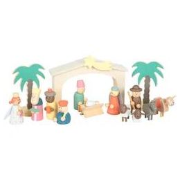 Spielfigur SMALL FOOT "Spielset Weihnachtskrippe Weihnachtsgeschichte", beige (natur), Spielfiguren, Kinder, Holz