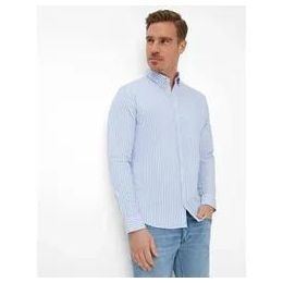 Langarmhemd Brax "Style DANIEL", Herren, Gr. XXL, Normalgr&ouml;&szlig;en, mittelblau, Web, 97% Baumwolle, 3% Elasthan, Hemden