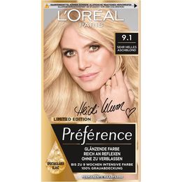 L'OR&Eacute;AL PARiS PR&Eacute;F&Eacute;RENCE Haarfarbe 9.1 Sehr Helles Aschblond
