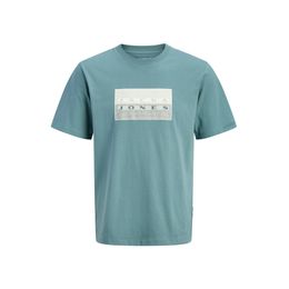 Jack & Jones Jack & Jones Junior T-Shirt 'JCOFUSION' Jungen Gr&ouml;&szlig;e 116 grau / smaragd / wei&szlig;